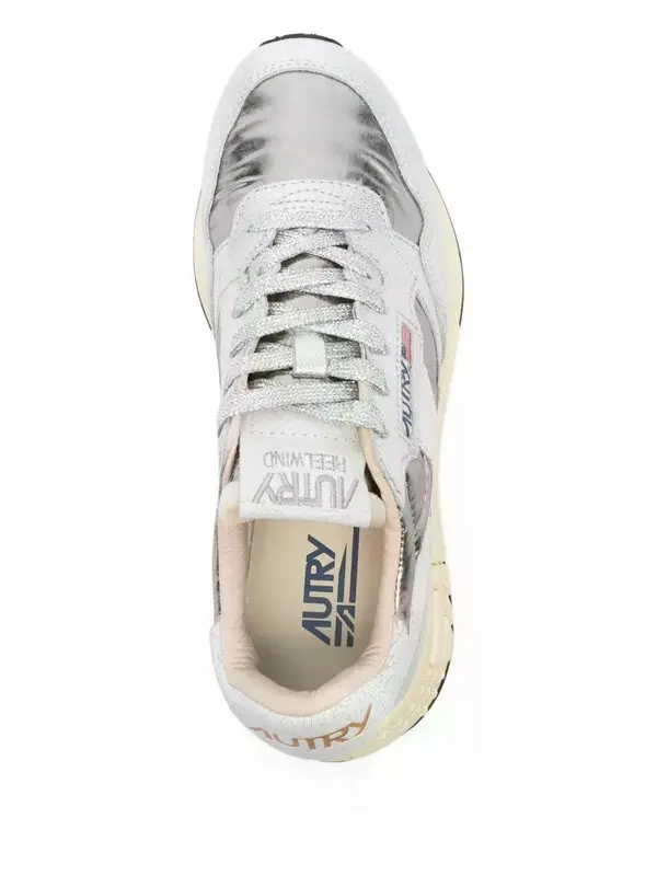 AUTRY Reelwind Metallic Leather Sneakers - Silver