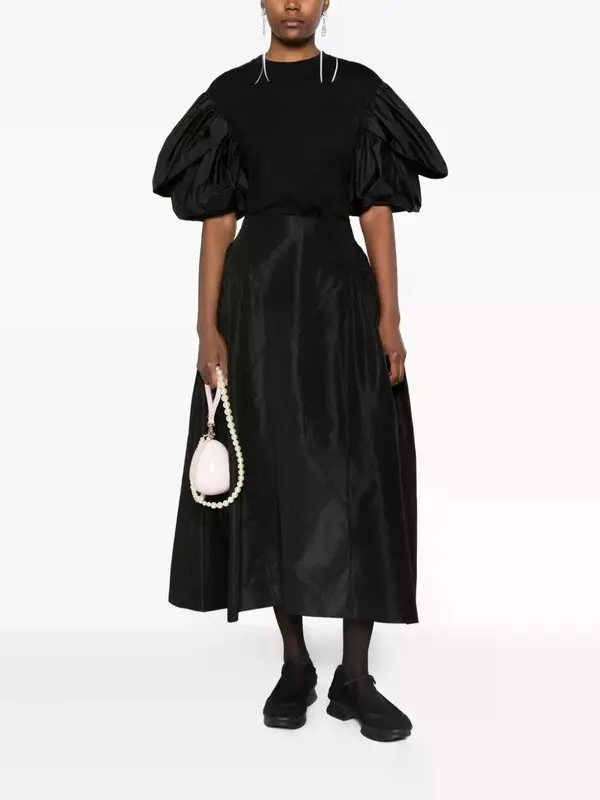 Simone Rocha Ruffled-sleeves T-shirt - Black