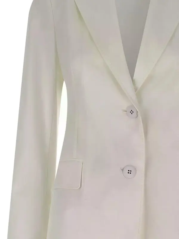 Max Mara Notched-lapels Button Blazer - White