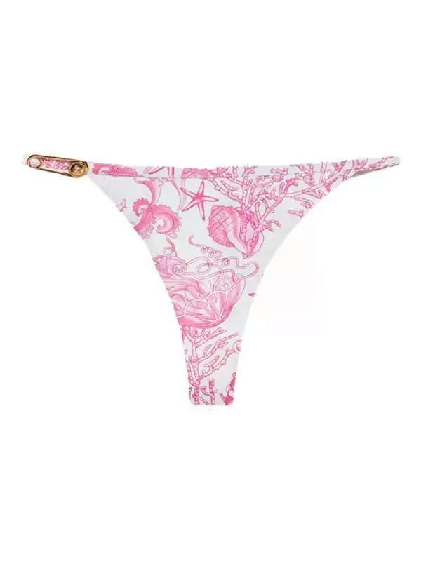 Versace Underwater Barocco Bikini Bottom - Pink