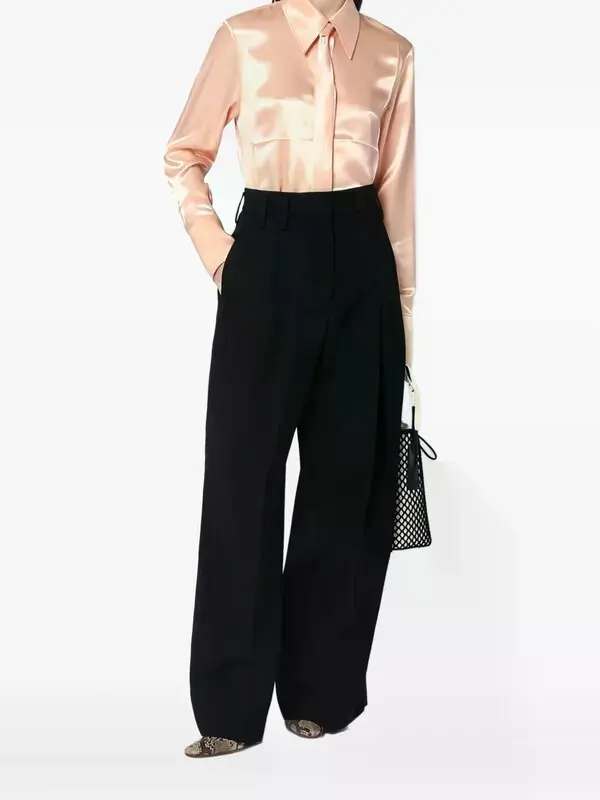 JIL SANDER Satin Tie-neck Shirt