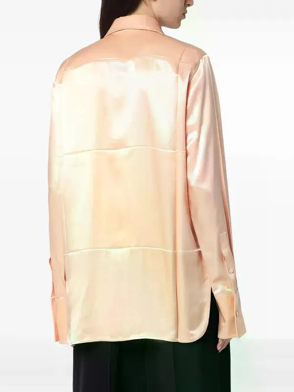 JIL SANDER Satin Tie-neck Shirt