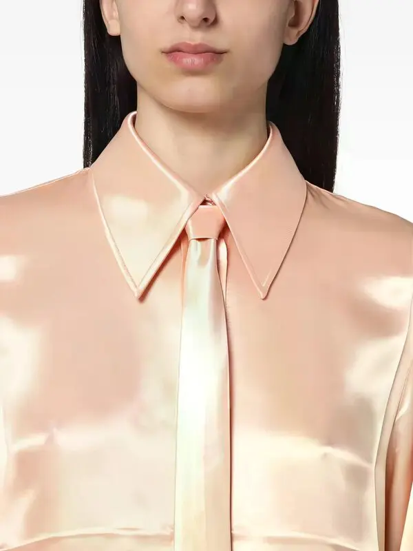 JIL SANDER Satin Tie-neck Shirt