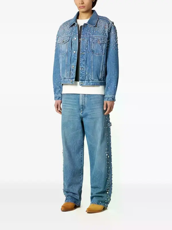 1989 STUDIO Crystal-embellished Denim Jacket - Blue