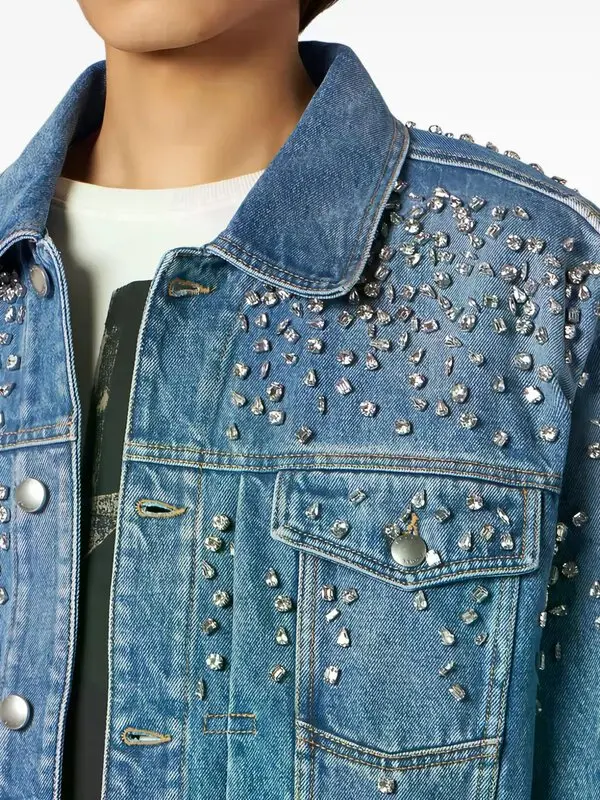 1989 STUDIO Crystal-embellished Denim Jacket - Blue