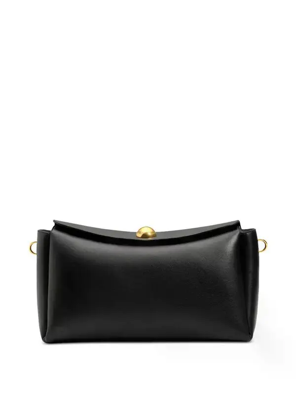 AMI Paris Medium Carrousel Shoulder Bag In Smooth Leather - Black