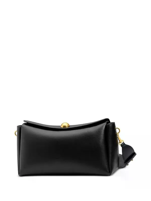 AMI Paris Medium Carrousel Shoulder Bag In Smooth Leather - Black