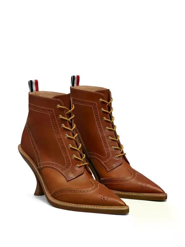 Thom Browne 90mm Wingtip Boots - Brown