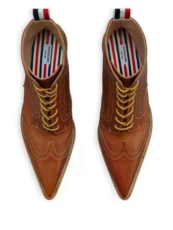 Thom Browne 90mm Wingtip Boots - Brown