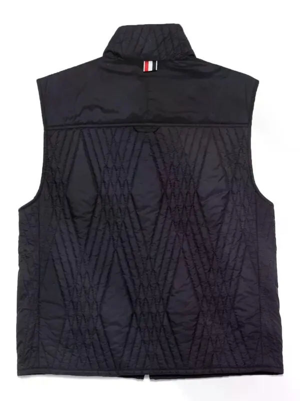 Thom Browne Quilted Gilet - Blue