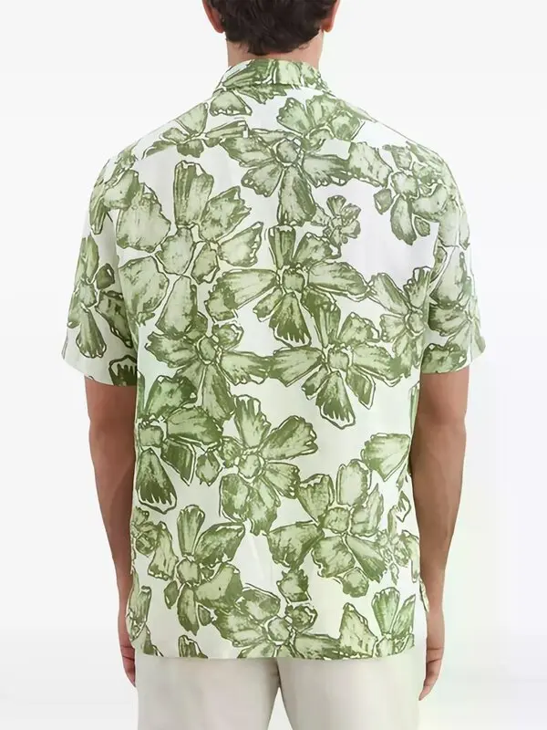 Marc O'polo Floral-print Short-sleeve Shirt - Green