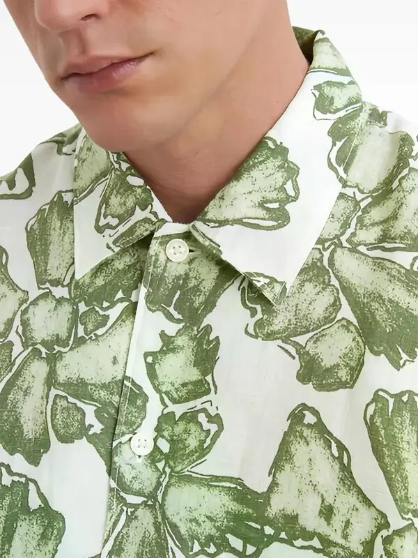 Marc O'polo Floral-print Short-sleeve Shirt - Green