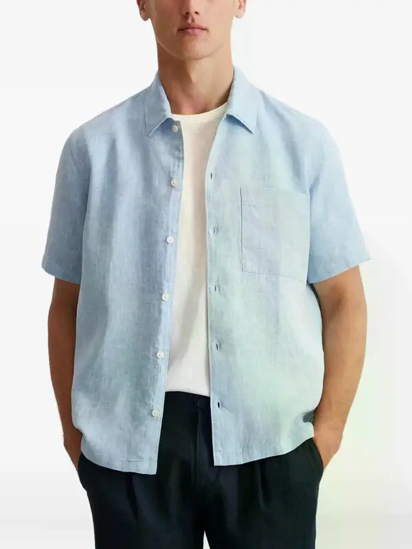 Marc O'polo Short-sleeve Button-up Shirt - Blue