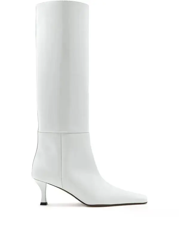 Proenza Schouler Trap Leather Knee-high Boots - White