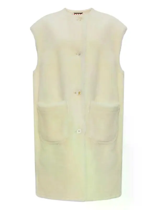 Marni Button-fastening Patch-pocket Vest - White