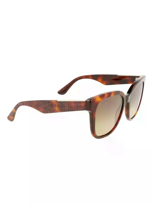 Lacoste Crocodile-effect Square-frame Sunglasses