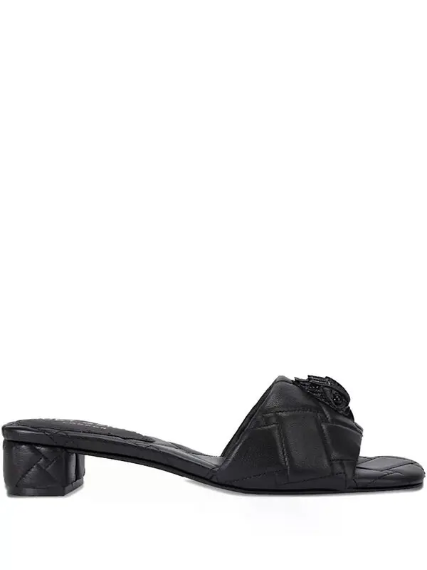 Kurt Geiger Quilted Embellished Leather Sandals