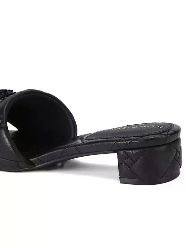 Kurt Geiger Quilted Embellished Leather Sandals