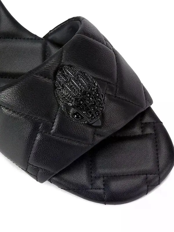 Kurt Geiger Quilted Embellished Leather Sandals