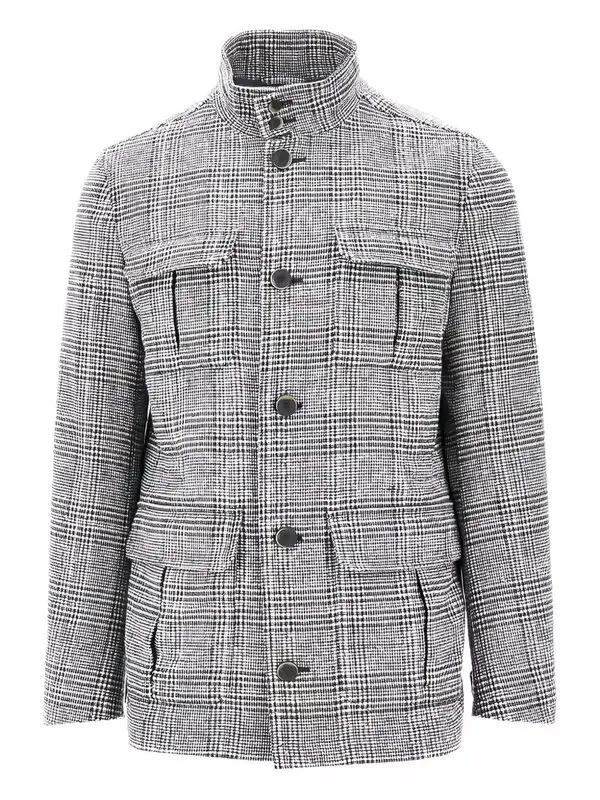 Herno Checked Single-breasted Coat