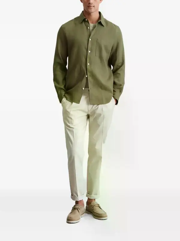 Marc O'polo Button-up Chest-pocket Shirt - Green