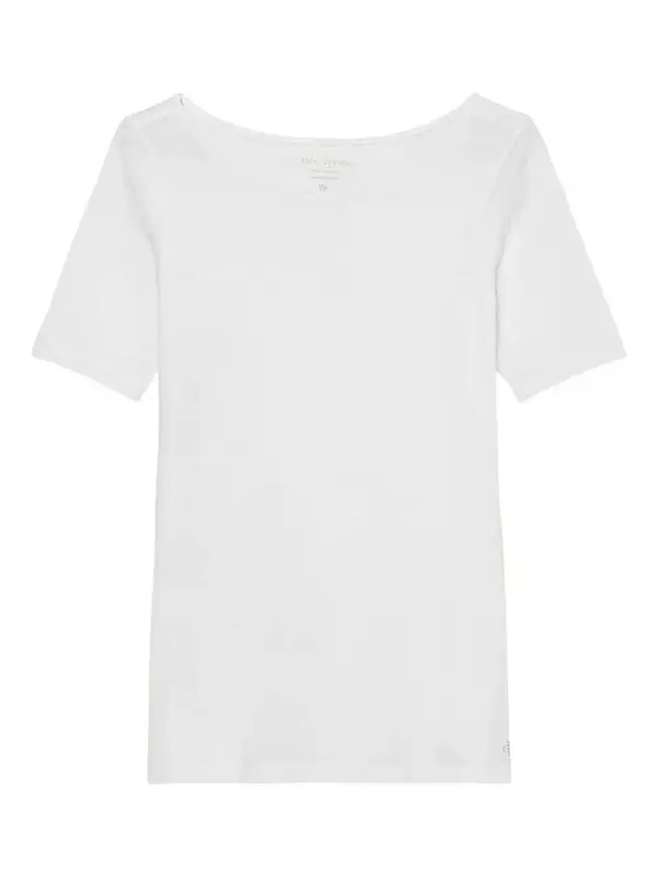 Marc O'polo Boat-neck Short-sleeve Top - White