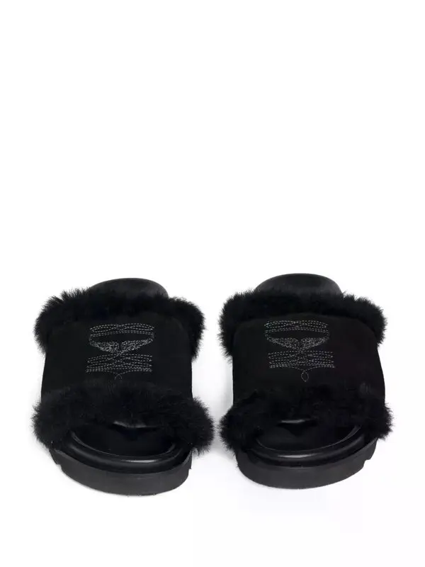 Zadig&Voltaire Teddy Bare Sandals - Black