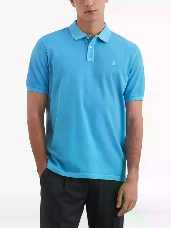 Marc O'polo Logo-embroidered Polo Shirt - Blue