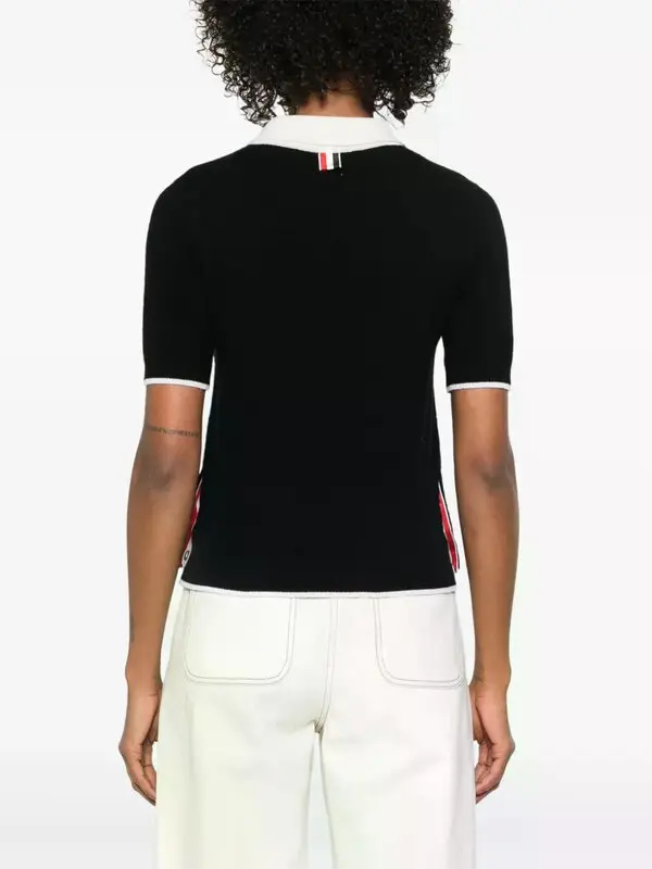 Thom Browne Keyhole Cashmere Polo Shirt