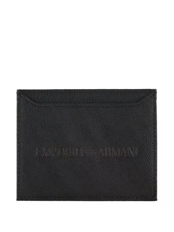 Emporio Armani Logo-embossed Cardholder - Black