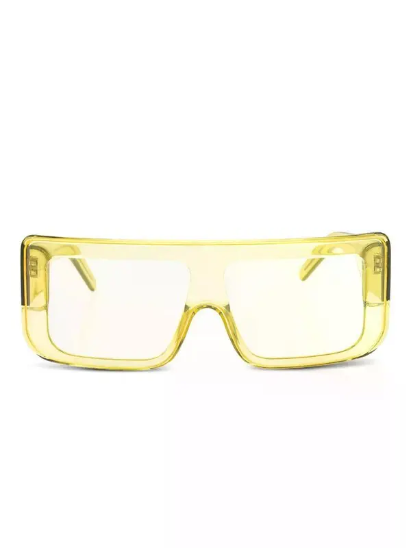 Rick Owens Rectangle-frame Sunglasses - Yellow
