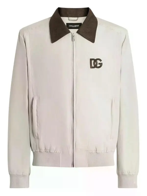 Dolce & Gabbana Zip-up Bomber Jacket - Neutrals