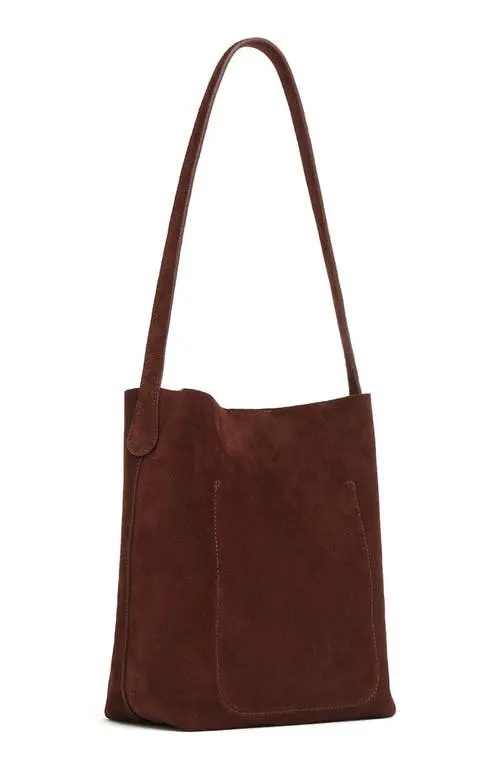 MANSUR GAVRIEL Small Everyday Cabas Suede Hobo Bag - Chocolate