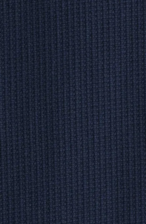 Brooks Brothers Cotton Waffle Camp Shirt - Navy