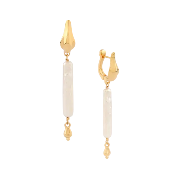 ASTOR & ORION Artemis Pearl Huggies - Gold