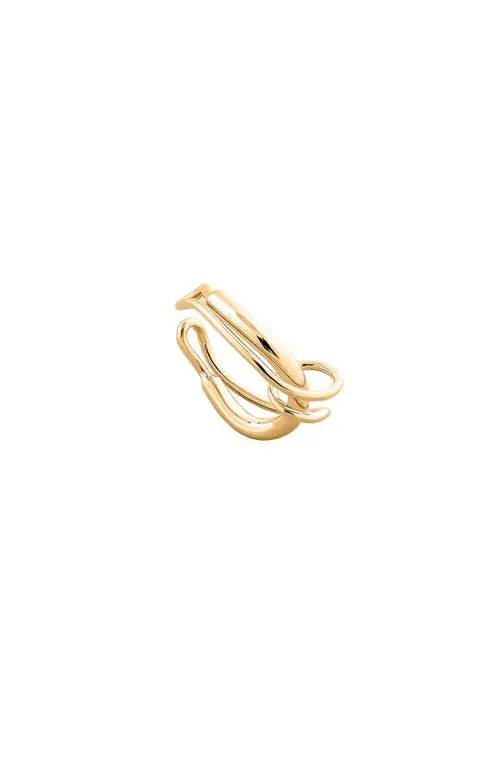 PIERETTI Colette Twisted Ear Cuff - Gold Plate