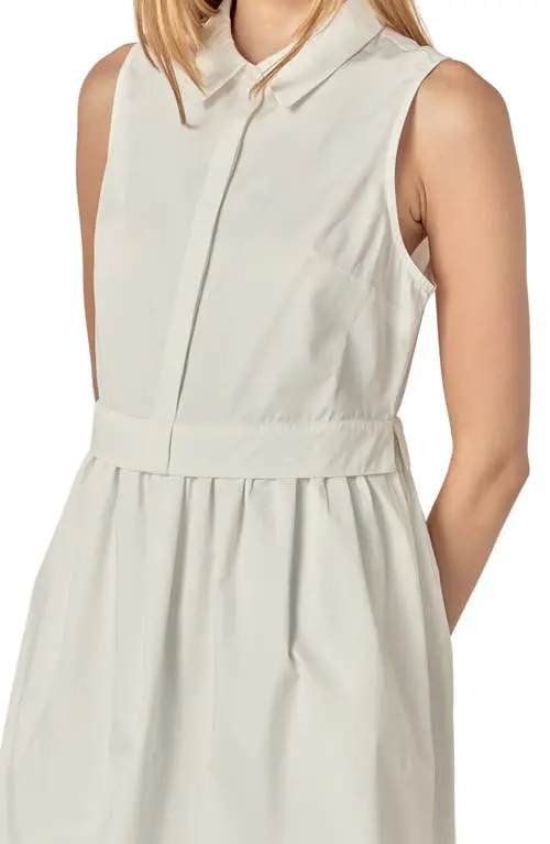 English Factory Sleeveless Mini Shirtdress