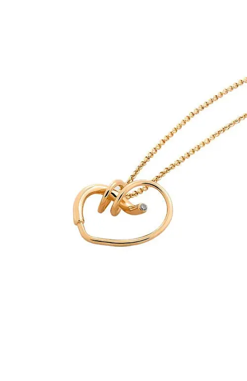 PIERETTI Chantal Heart-shaped Pendant - Gold Plate