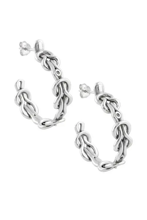 ASTOR & ORION Hera Hoops - Silver