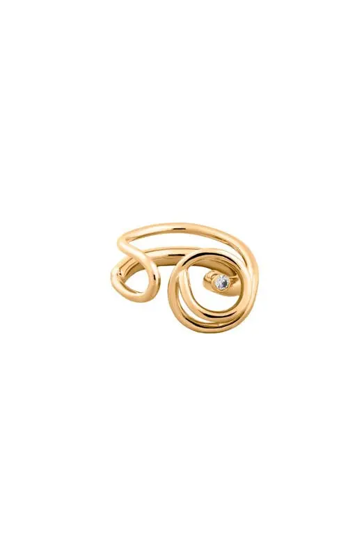 PIERETTI Coraline Zirconia Ring - Gold Plate