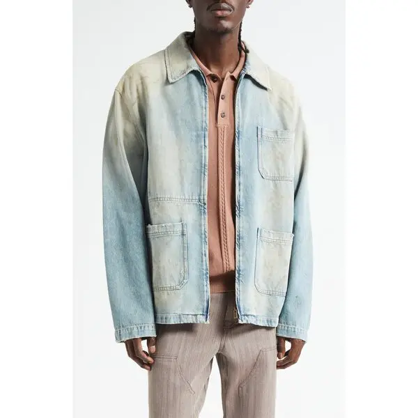 GOLDEN GOOSE Journey Mackenzie Denim Work Jacket - Light Blue