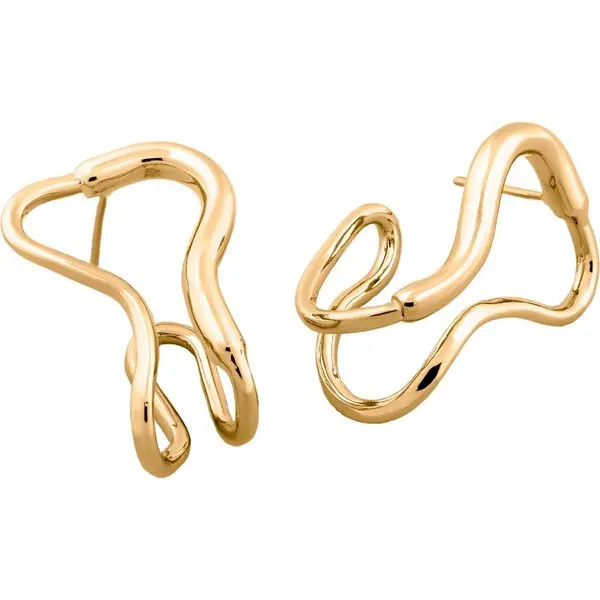 PIERETTI Corine Statement Earrings - Gold Plate