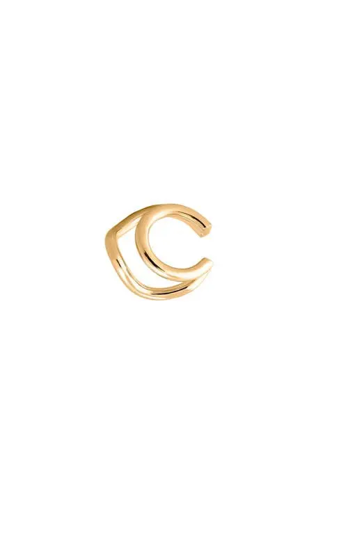 PIERETTI Naeva Double Ear Cuff - Gold Plate