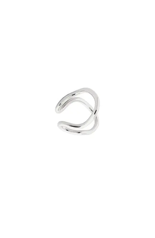 PIERETTI Nora Ear Cuff - Silver Plate