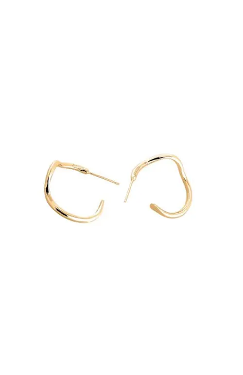 PIERETTI Noele Medium Hoops - Gold Plate