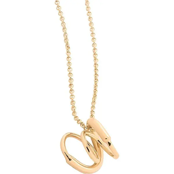 PIERETTI Celine Pendant Chain Necklace - Gold Plate