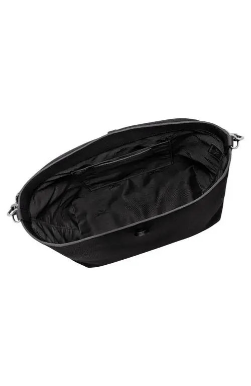 Longchamp Le Roseau Leather Hobo Bag - Black