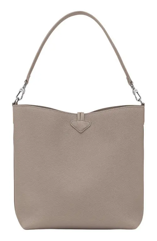 Longchamp Le Roseau Leather Hobo Bag - Clay