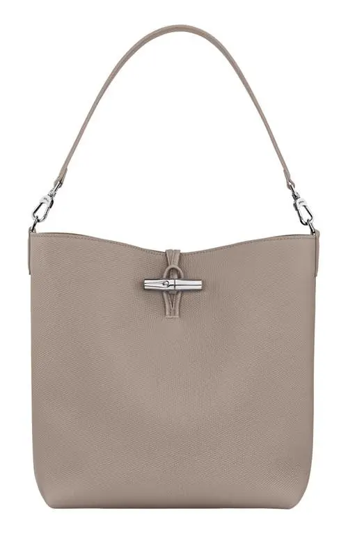 Longchamp Le Roseau Leather Hobo Bag - Clay