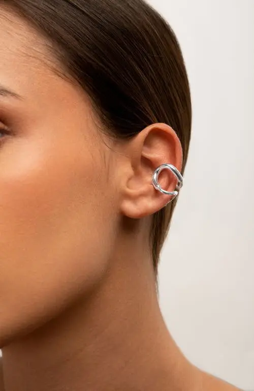 PIERETTI Cala Ear Cuff - Silverplate